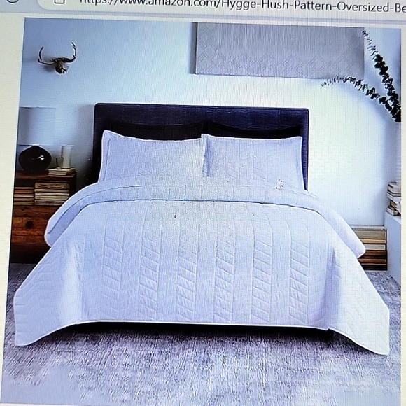 HYGGE HUSH | Bedding | Hygge Hush White Herringbone Full Queen 3 Piece ...